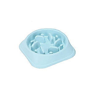 FUUIE Bowls for Food and Water Portable Dog Bowl Anti Choke Dog Feeding Food Bowls Puppy Slow Eating Dog Cat Bowls Feeder Dish Pet Bowl Pet Product Supplies (Color : Blue)