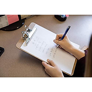 Letter Size Clipboard with Butterfly Clip (Pack of 10) - 9'' x 12.5'' Large Wood Clipboards for Classroom, Clipboards for Kids | Hardboard for Office, College, Teacher & Back to School Supplies