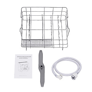 Kathring Portable Countertop Dishwasher, Large Capacity Compact Size Dish Washing Machine 3 Wash Programs Display Automatic Dishwashing for Apartments Dorms & RVs