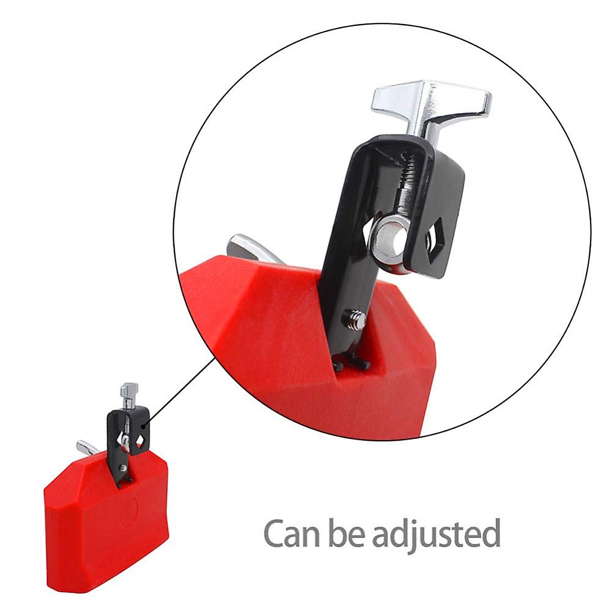 Cow Bell,5 inch ABS Plastic Cow Bell Noisemaker with Stick for Percussion Musical Instruments (Red) Percussion Supplies