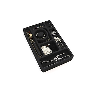 Polar Whale 2 Jewelry Drawer Organizers Tray Washable Waterproof Foam Insert for Home Bedroom Dresser Bathroom 10.1 x 16 Inches Necklaces Bracelets Ear Rings