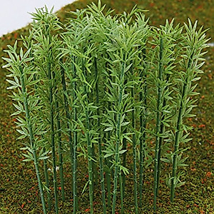 NUOLUX 100pcs Model Bamboo Trees 1:75 12cm Plastic Bamboo Trees Model Train Scenery Landscape Scale