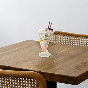 TOYANDONA Clear Container Footed Dessert Cup Crystal Tall Ice Cream Cup Clear Custard Cup Decorative Trifle Bowl for Parfait Sundae Fruit Snack Cocktail Condiment Serveware 340ml Clear Tumbler