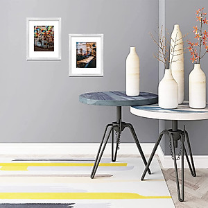 Golden State Art, 16x20 Wooden Picture Frame - Mat for 11x14 Photos - Real Glass - Horizontal and Vertical Wall Display, Great for Engagement, Wedding, Silver, 1 Pack