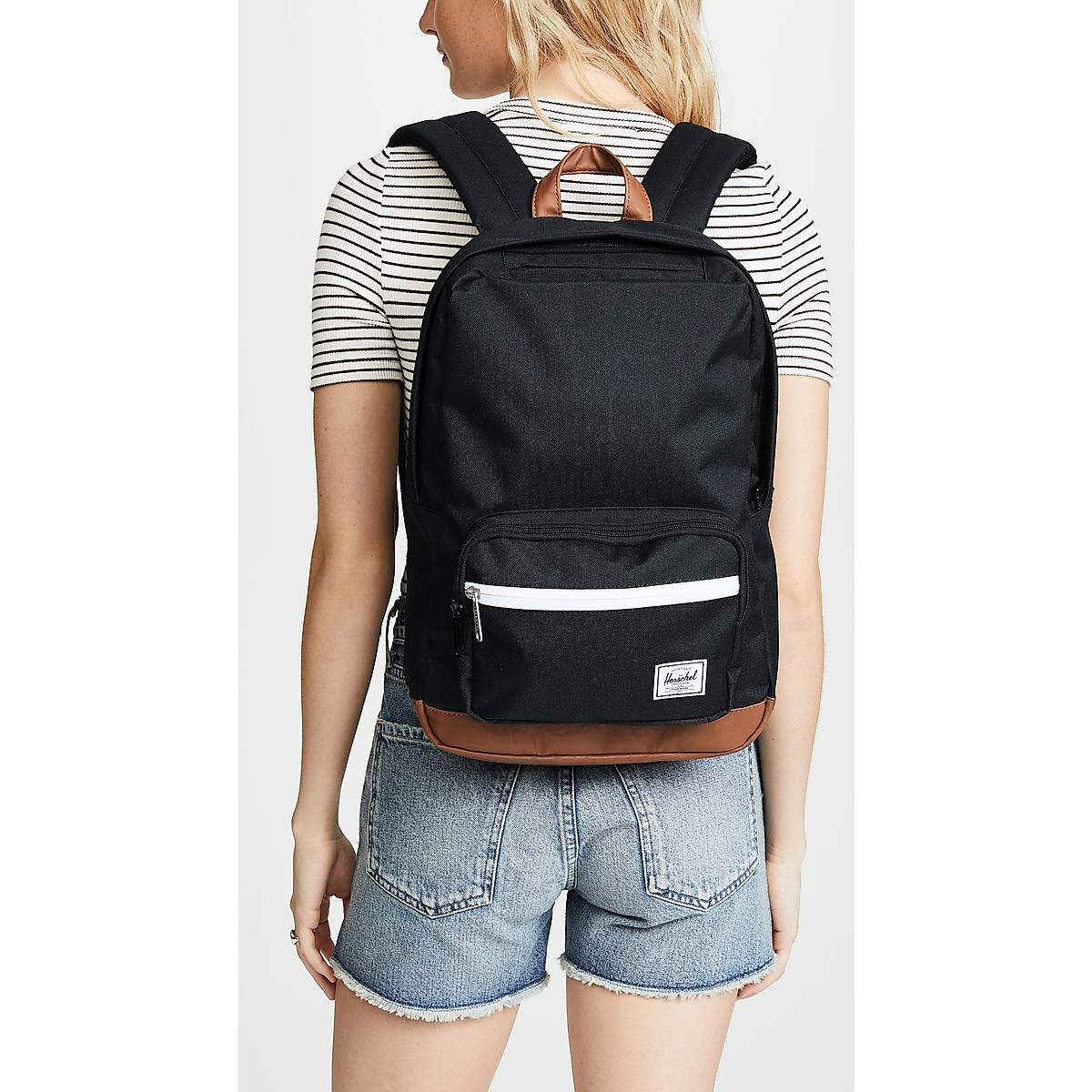 Herschel Pop Quiz Backpack, Black/Tan, Classic 22L