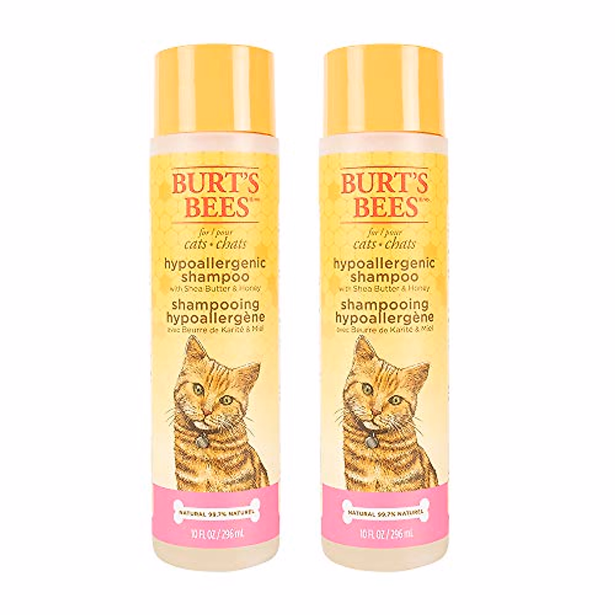 Burt's Bees for Cats Hypoallergenic Shampoo With Shea Butter & Honey | Moisturizing & Nourishing Cat Shampoo | Cruelty Free, Sulfate & Paraben Free, pH Balanced for Cats - Made in USA, 10 Oz - 2 Pack