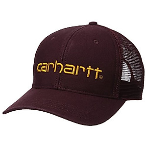 Carhartt Men's Canvas Mesh-Back Logo Graphic Cap, Port Closeout, OFA