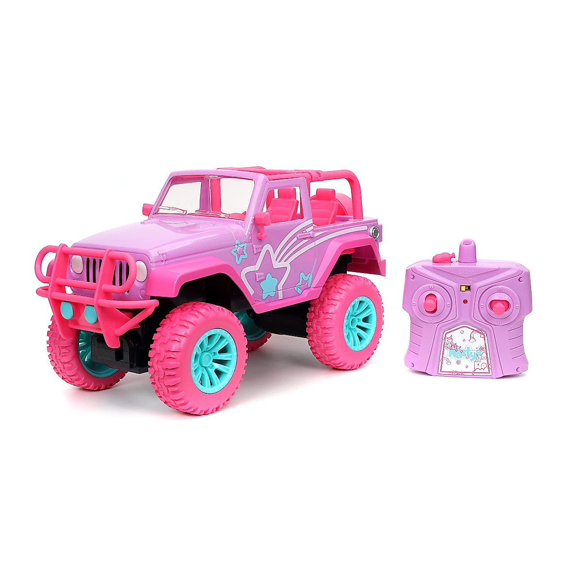 Jada Toys Like Nastya 1:16 Jeep RC Remote Control Cars Pink, Toys for Kids (32792)