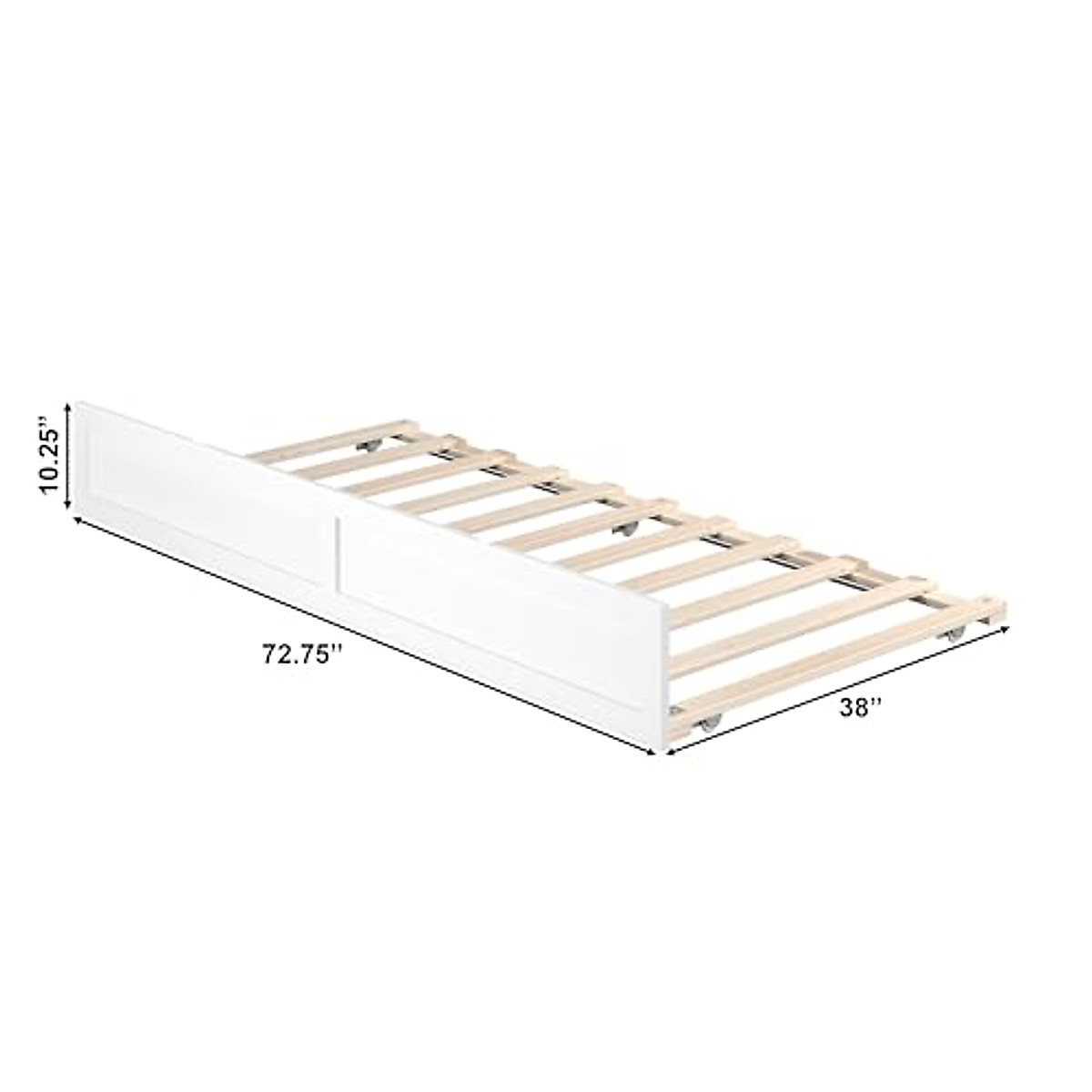 AFI Twin Size Trundle Bed in White