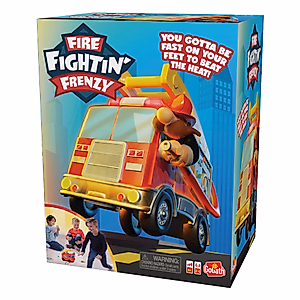 Goliath Fire Fightin' Frenzy Game - Fast-Paced Active Floor Play with Realistic Firetruck Action - Ages 4 and Up, 2-4 Players