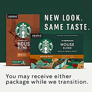 Starbucks K-Cup Coffee Pods—Medium Roast Coffee—House Blend for Keurig Brewers—100% Arabica—6 boxes (60 pods total)