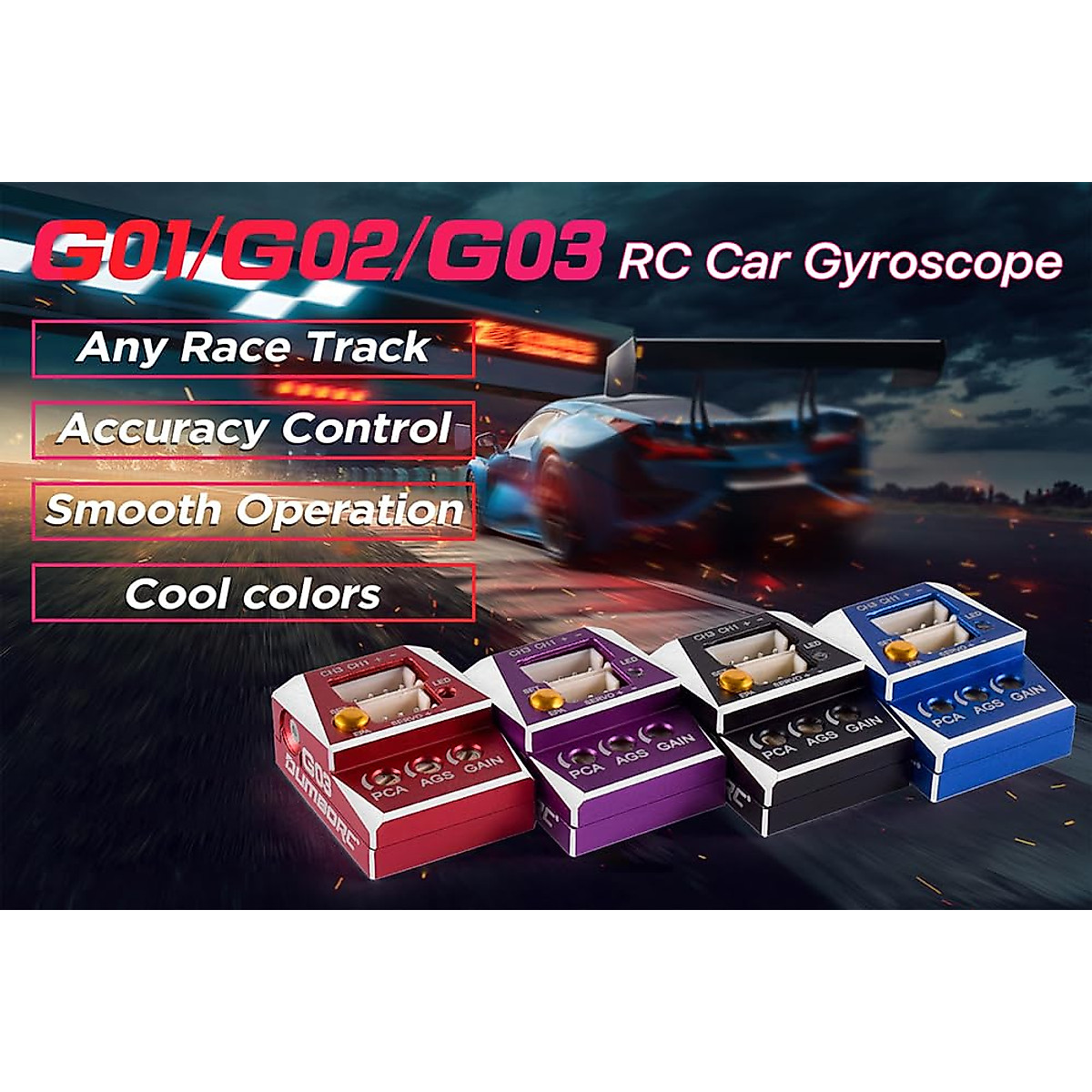 DUMBORC G02 RC Mini Gyroscope Micro Gyros Lightweight Drift Car Balancer for Speed Car/Pull Car/RC Cars