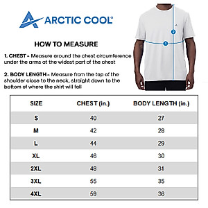 Arctic Cool Men’s Crew Neck Instant Cooling Moisture Wicking Performance UPF 50+ Long Sleeve Shirt | Lightweight Breathable Top for Running, Workout, Exercise, Fishing, Storm Grey Twist, XXXL