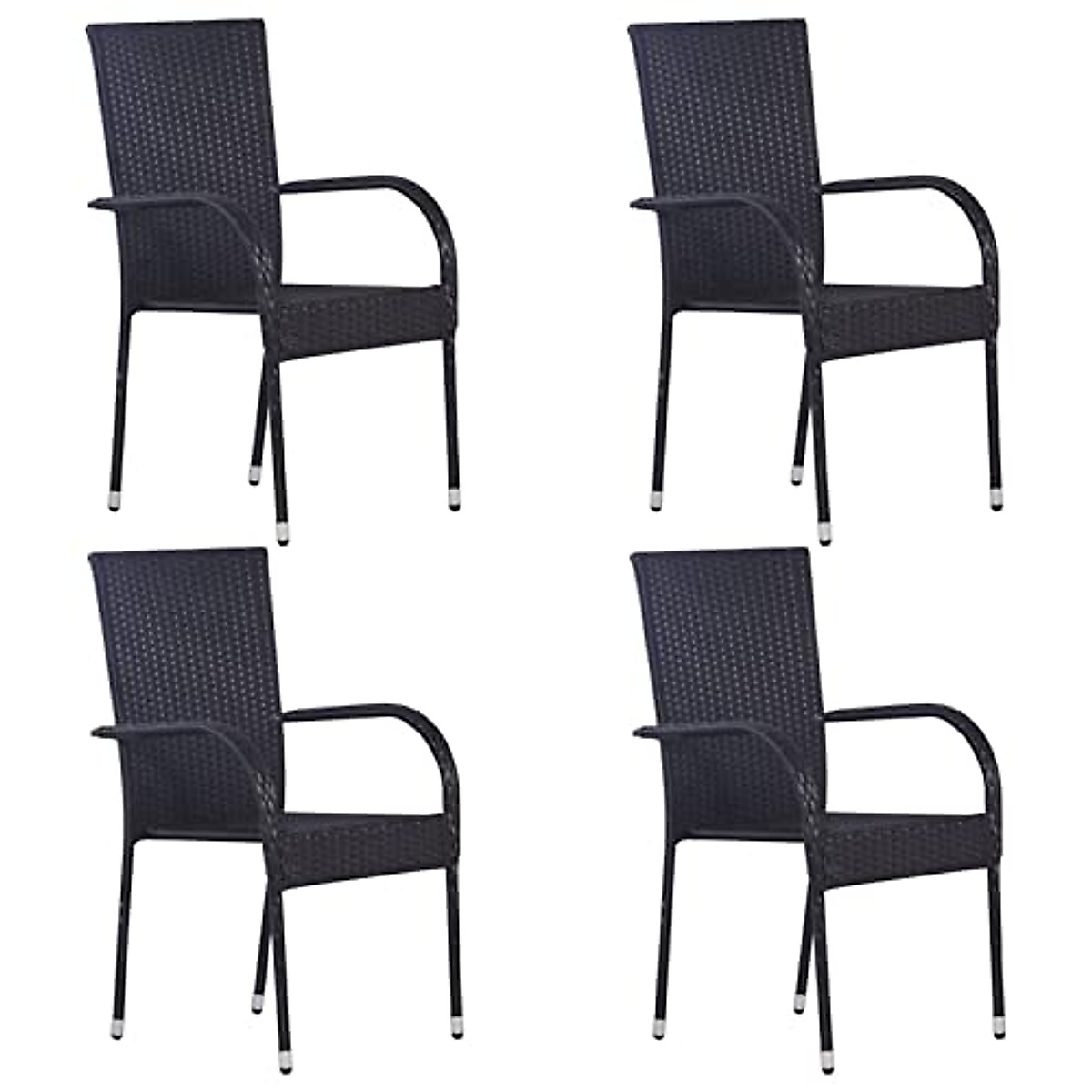 Camerina 5 Piece Patio Dining Set Patio Table and Chairs Set Outdoor Patio Dining Set Outdoor Patio Furniture Patio Set Black 3067693