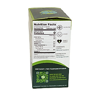 NutraSweet Natural Zero Calorie Stevia Sweetener-Natural Sugar Substitute, Sugar Like Taste, Diabetes-friendly, Keto-friendly - 70 count packets