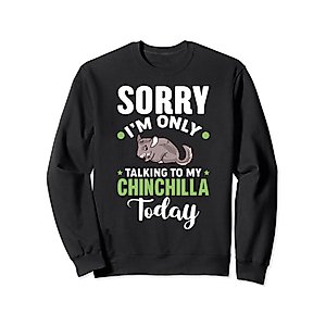 Chinchilla Animals Funny Pet Cute Rodent Cage Wheel Sweatshirt