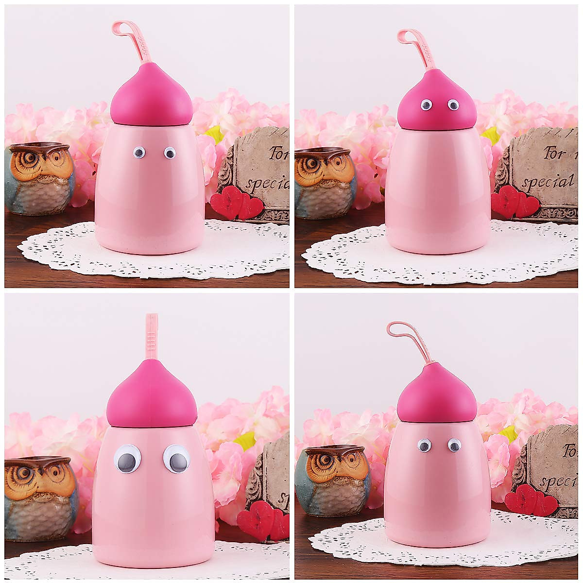 CCINEE 1150pcs Wiggle Eyes Assorted Size Bulk Plastic Googly Eyes Self Adhesive 4mm-25mm for Craft Sticker DIY Project Supply