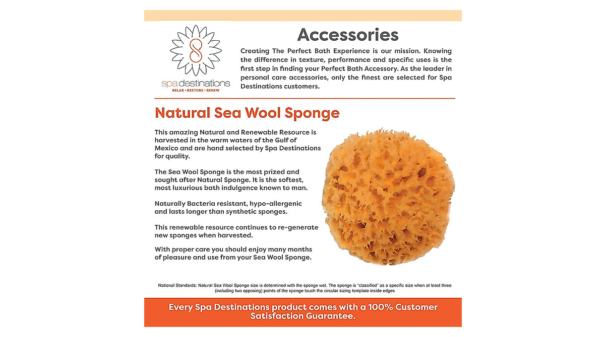 Facial Sea Wool Sponge Pack by Spa Destinations | Natural & Luxurious