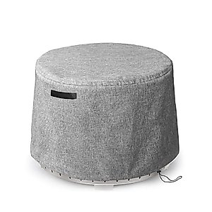 Fire Pit Cover for East Oak Fire Pit Cover 21inch,600D Heavy Duty Waterproof Smokeless Firepit Outdoor Accessories Small Stainless Steel Firepit Covers Round for East Oak Pan Stove Fire Pit Cover