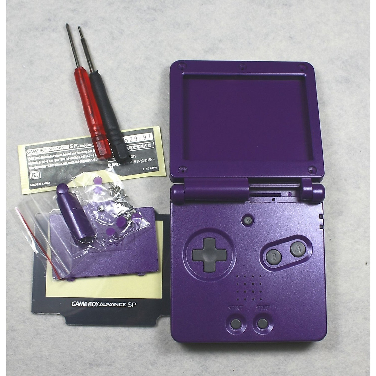 Gametown® New Full Housing Shell Pack Case Cover for GBA SP Gameboy Advance SP Purple