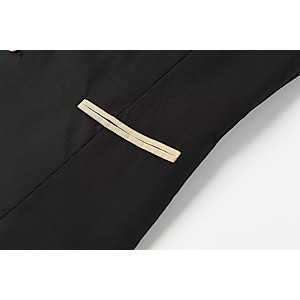 SHUZHXLZANGY Black and Royal Blue Tuxedo for Men Formal Suits for Men Wedding Slim 3 Piece Suit Men S