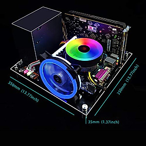 DIY Acrylic Glass Gaming Computer Case Chassis Open Frame Panoramic Viewing Creative Personality ATX Transparent Chassis Test Bench