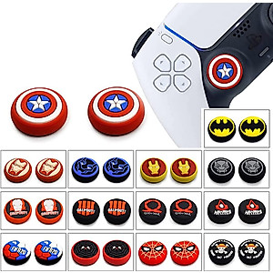 for PS5 PS4 PS3 Xbox 360 Xbox One Switch Pro Wii u Controller Silicone Thumb Grip Cap Joystick Thumbstick (#A)