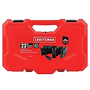 CRAFTSMAN Deep Impact Socket Set, SAE, 1/2-Inch, 23 Pieces (CMMT16970)