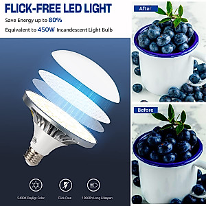 Softbox Lighting Kit, NiceVeedi 16'' x 16'' Softbox Photography Lighting Kit with 63” Tripod Stand & 5400K 450W Equivalent LED Bulb, Continuous Lighting for Photography/Video Record/Live Streaming