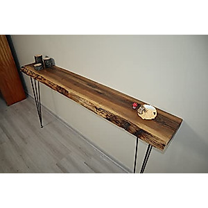 Live Edge Cherry Wood Naturally Form, Console Table 56" x 9" x 29.5" (Handmade)