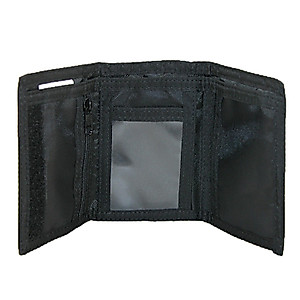 Dickies Men's Nylon Trifold Wallet, Black Fabric, One Size
