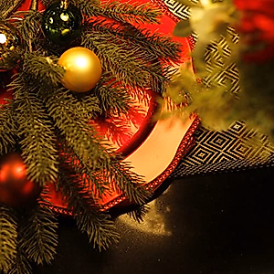 Umisriro Hot Red scalloped charger plates with beaded rim,13 inch plastic dinner chargers for wedding and party table settings, Glossy Finish (set of 6)