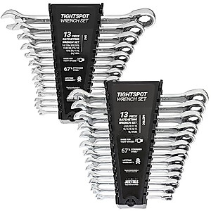 Jaeger 26pc IN/MM TIGHTSPOT Ratcheting Wrench Set - MASTER SET With Inch & Metric Ratchet Speed Wrenches And A Quick Access Wrench Organizer - Our standard in combination wrench sets from gear to tip