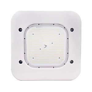 LEDMyplace 150W LED Canopy Light 5700K Cool White, 0-10V Dimmable, 15600 Lumens, IP65 Waterproof Industrial Outdoor Lighting, Commercial Garage Lights for Gas Stations, Underpasses, Parking, Carports