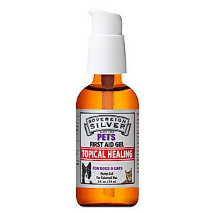 Sovereign Silver First Aid Gel for Pets - Topical Healing for Dogs and Cats, 2oz Pump Gel