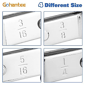 gohantee Hvac Service Wrench Tools Air Conditioner Valve Ratchet Wrench 3/16” to 3/8” 5/16'' x 1/4'' with 2 Hexagon Bit Adapter Kit for Air Refrigeration Tools and Equipment Repair Tools Clearance