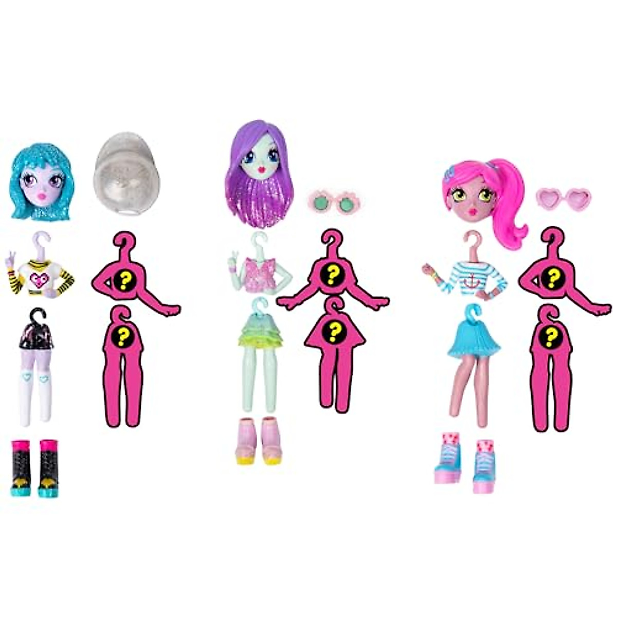 Off the Hook Style Doll 3-Pack, 4-inch Small Dolls with Mix and Match Fashions and Accessories, for Girls Aged 5 and Up, Exclusively at Amazon