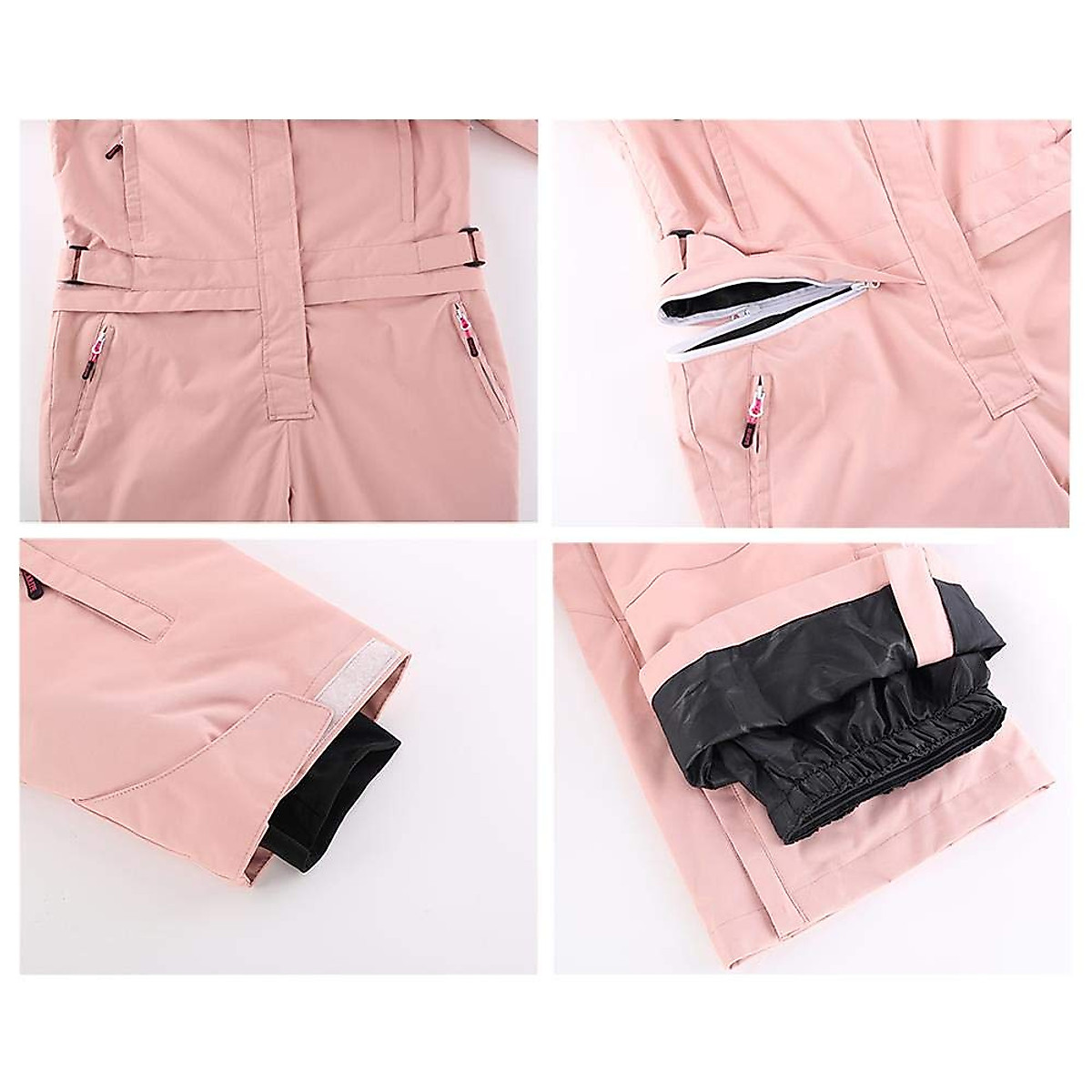 RIUIYELE Women's One Pieces Ski Suits Jumpsuits Couple SKi Suit Coveralls Winter Outdoor Waterproof Snowsuits for Snow Sports