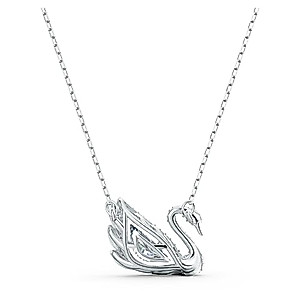 SWAROVSKI Swan Pendant Necklace, Iconic Swan Pendant with Clear Crystals on a Rhodium Finish Setting, Part of the Swan Collection