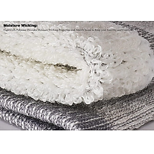 EnerWear 4P Pack Men's Merino Wool Cushion Trail Low Cut Socks(10-13,Grey