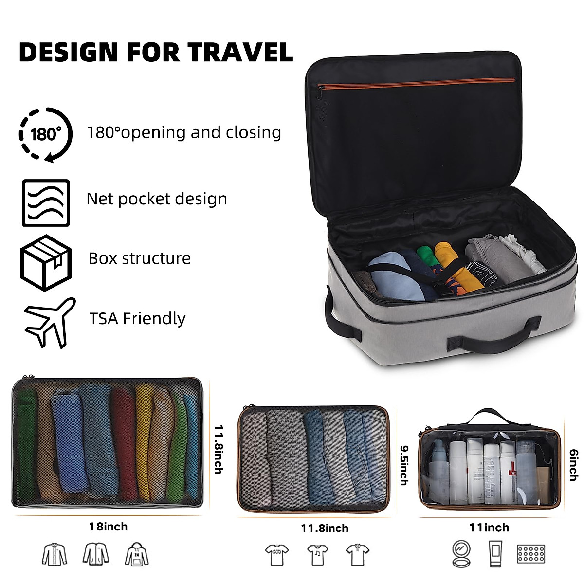 OPOALO Large Carry on Travel Backpack for Men, Business Laptop Backpack Convertible Heavy Duty Tactical Backpack Airplane Approved Waterproof for Travel Hiking Camping Daily (Hard Shell Black)