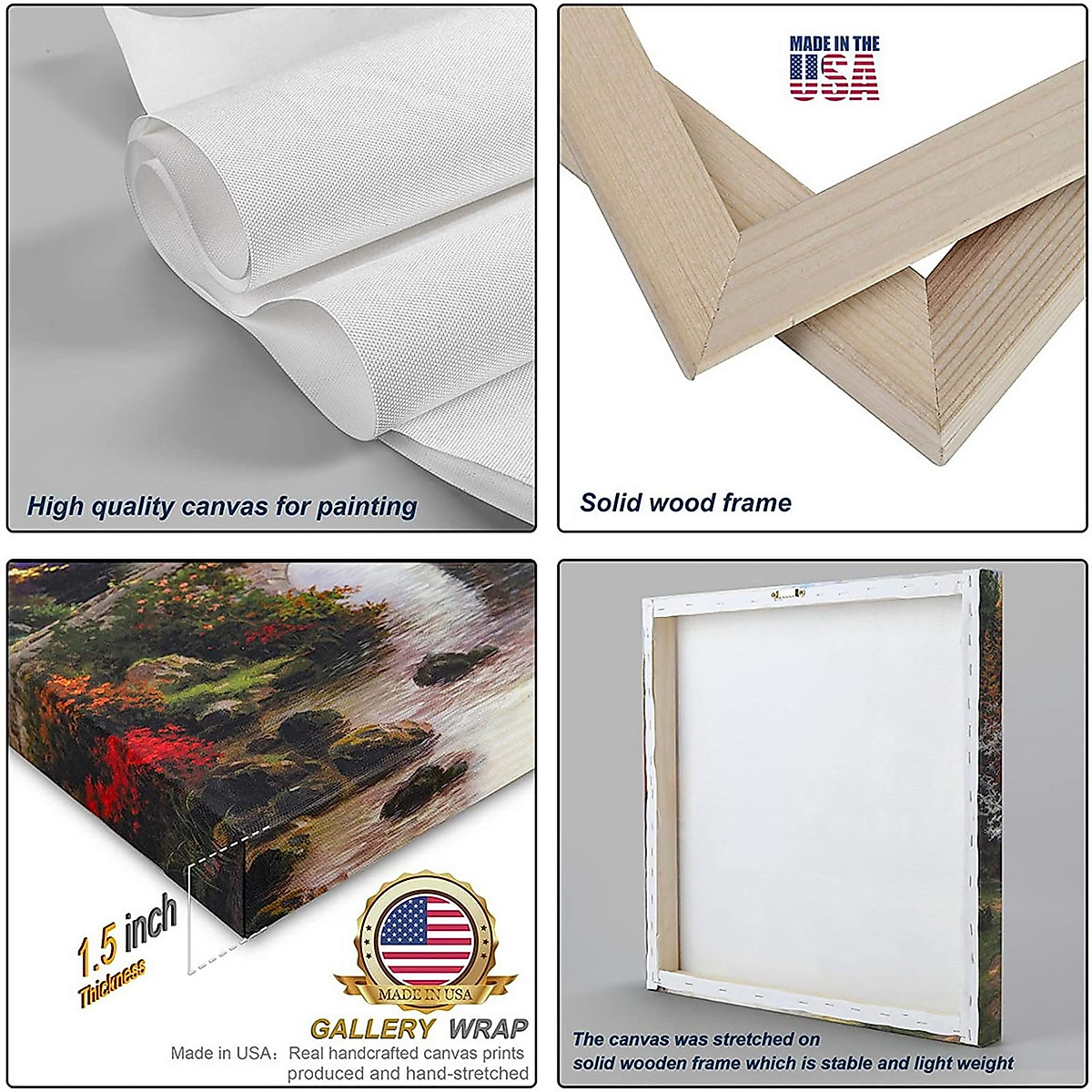 YONICA Abstract Canvas Wall Art for Home Office Decor - Blue Fantasy Piano Modern Cool Wall Paintings Print On Canvas HD Giclee Artwork Ready to Hang 32'' L x 16'' W(80x40cm)