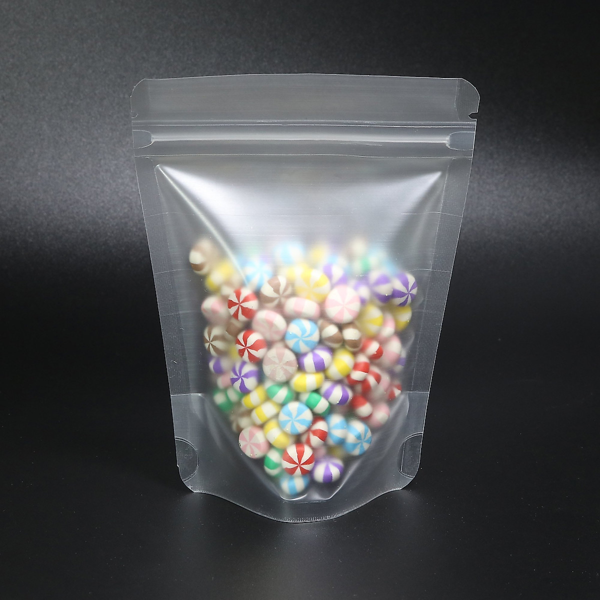 100 PCS Frosted Matte Clear Stand Up Zip Seal Bags (10x15cm (4x6"))