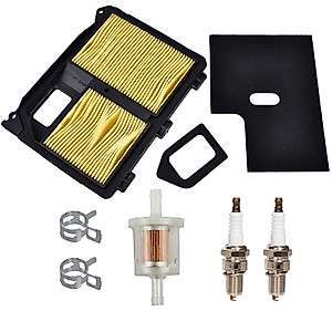 HIFROM 17010-ZJ1-000 Air Filter Pre Cleaner Fuel Filter Spark Plug Kit Compatible with Honda GX610 GX620 GXV610 GXV620 Old Style Engine 17010-ZJ1-000 17211-ZJ1-000