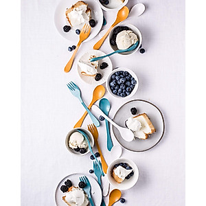 Knork Eco Plant Based 24 Pack Reusable Bamboo Flatware Set (Orange)