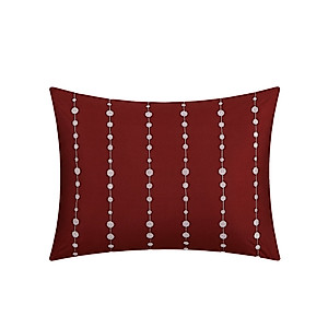 Chic Home Belmont Neil 4 Piece Reversible Duvet Cover Set, Queen, Beige