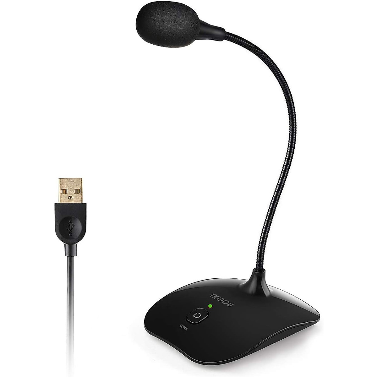 TKGOU USB Microphone for PC, Computer Microphone, PC Microphone with Mute Button & LED Indicator, Laptop Desktop Condenser Mic, Great for Podcast, Gaming, Streaming, Recording - Windows & Mac