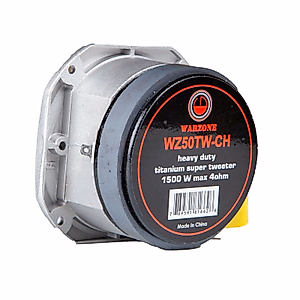 Gravity 2X WZ50TW 1500W Heavy Duty Titanium Super Tweeter Loud Speaker 4-Ohms - Pair (2 Pieces) for Car, Van, ATV, Motorcycle, and Competition