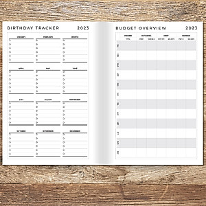 GRC 2023 Monthly Planner, January - December, Floral Calendar & Organizer, 7" x 10", Saddle Stitch Bound