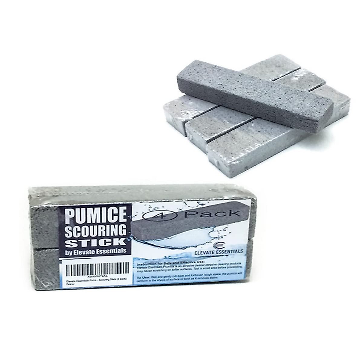Elevate Essentials Pumice Stone Scouring Stick (4 pack)